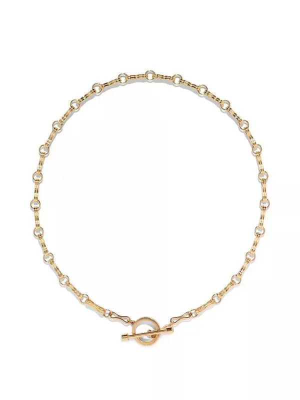 AZLEE Large Motif Double-link Necklace - Gold