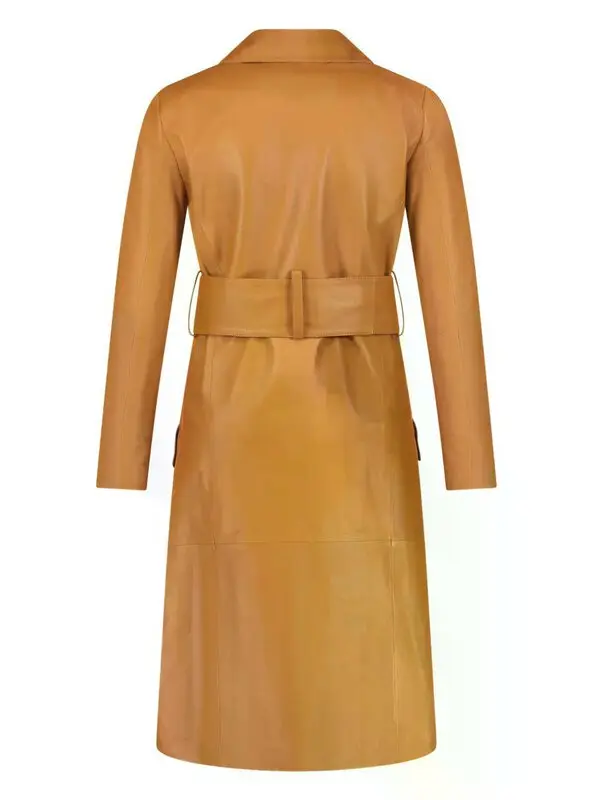 DANCASSAB Diana Leather Belted Coat