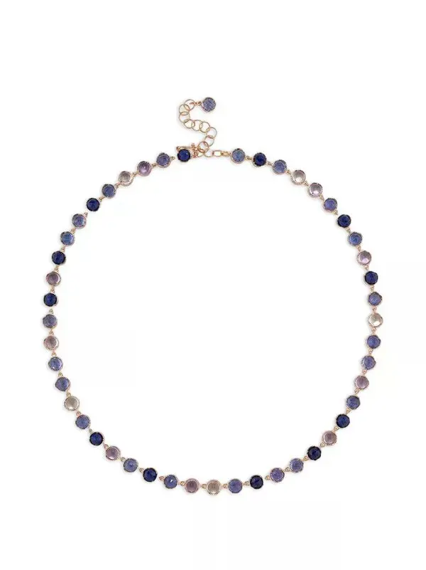Irene Neuwirth Classic Lapis And Tanzanite Link Necklace - Gold