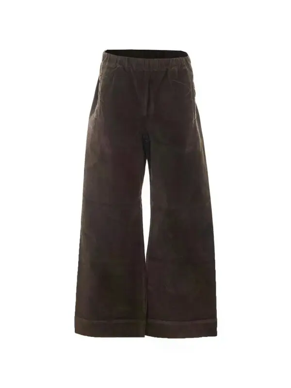 TRUE AVENUE Pensil Elasticated-waist Wide-leg Trousers
