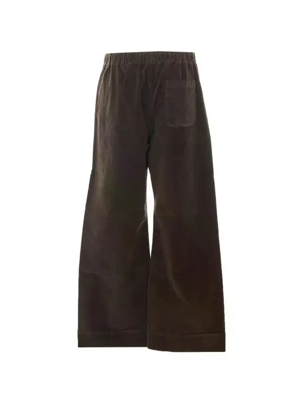 TRUE AVENUE Pensil Elasticated-waist Wide-leg Trousers