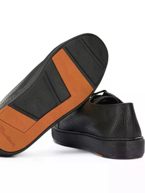 Santoni Grained Leather Sneakers