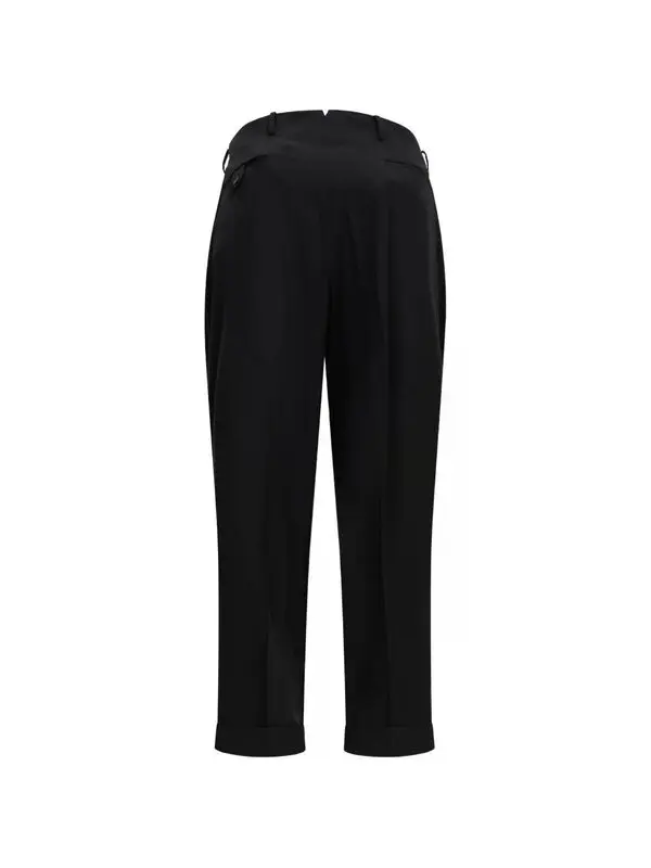 A.PRESSE Pleated Turned-up Trousers