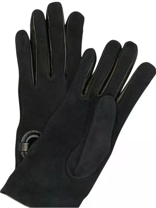 RESTELLI Horsebit-detail Suede Gloves