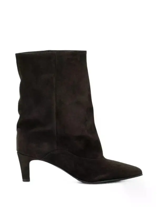 STRATEGIA SHOES Leila Pointed-toe Suede Boots - Brown