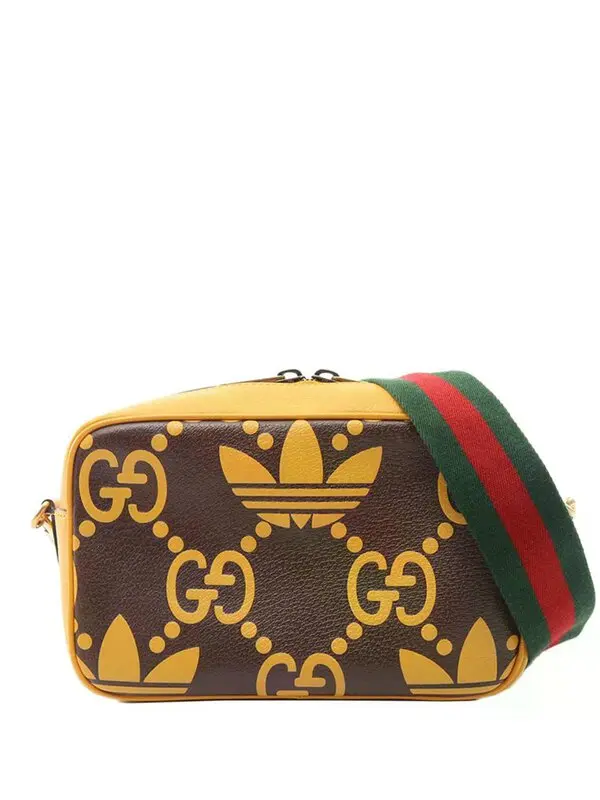 Gucci 2000-2015 Adidas Small Gg Calfskin Crossbody Bag - Brown