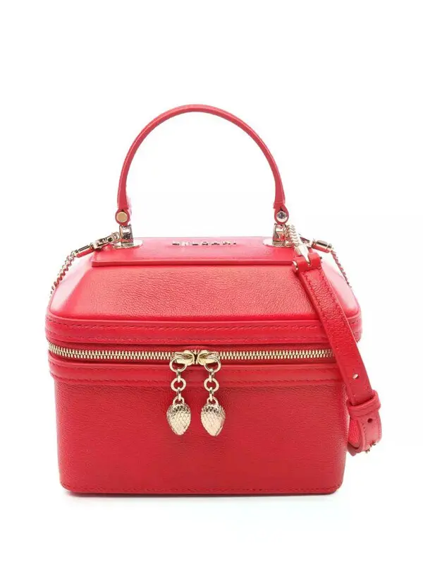 BVLGARI 2015-2026 Leather Serpenti Forever Vanity Bag Satchel - Red