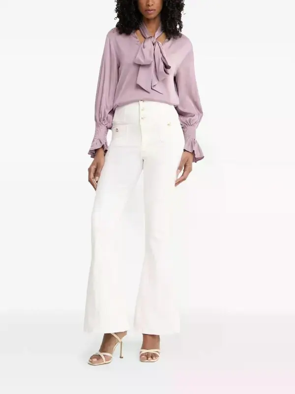 Guess Button-embellished Flared Jeans