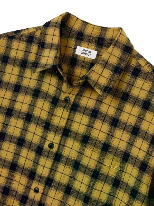 STUDIO TOMBOY Washed Check-pattern Shirt