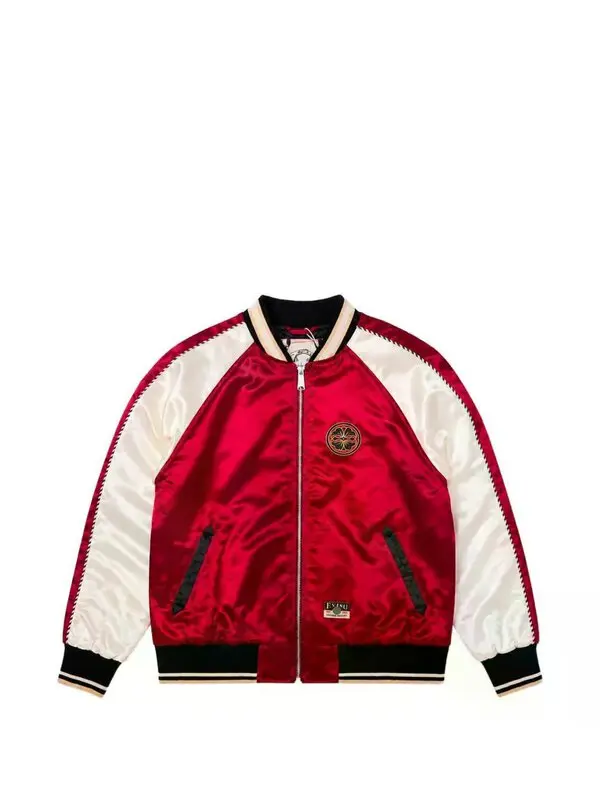 EVISU Embroidered Satin Bomber Jacket