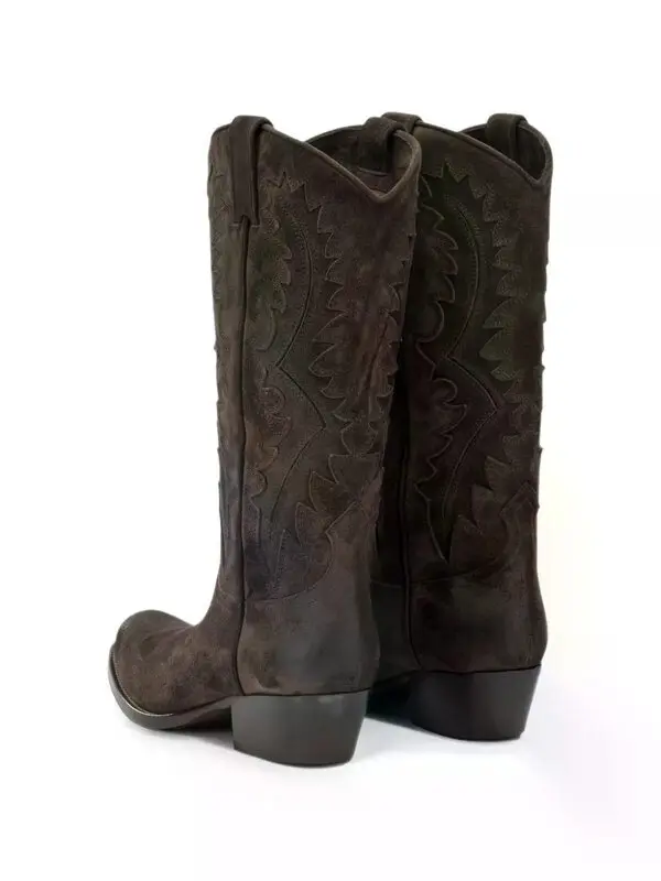 Sartore Embroidered Suede Boots