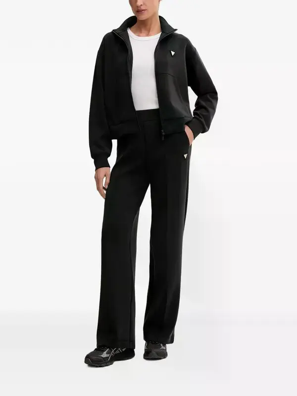 Guess Logo-plaque Wide-leg Track Pants