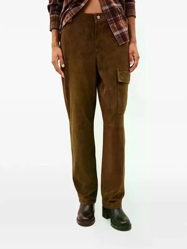 Ba&sh Suede Cargo Tapered Pants