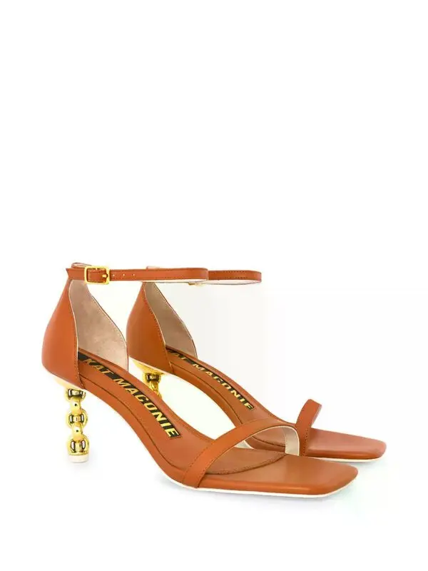 KAT MACONIE Adela Chain-link Heel Sandals - Brown