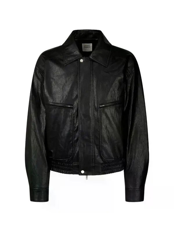 STUDIO TOMBOY Faux-leather Pocket Jacket