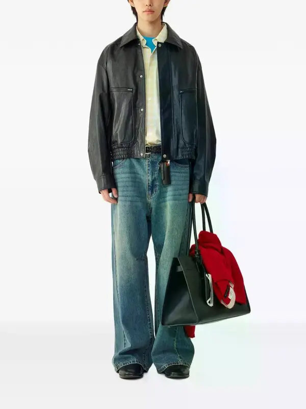 STUDIO TOMBOY Faux-leather Pocket Jacket