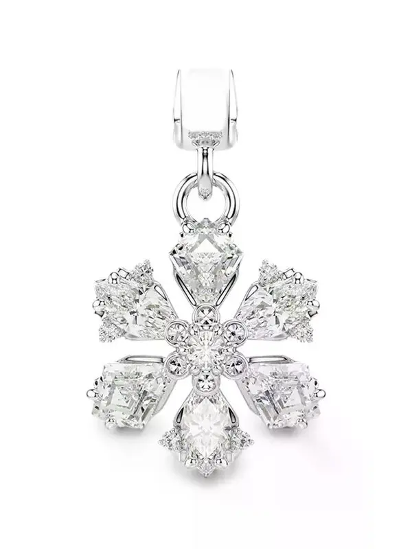 SWAROVSKI Idyllia Crystal-embellished Snowflake Charm - Silver
