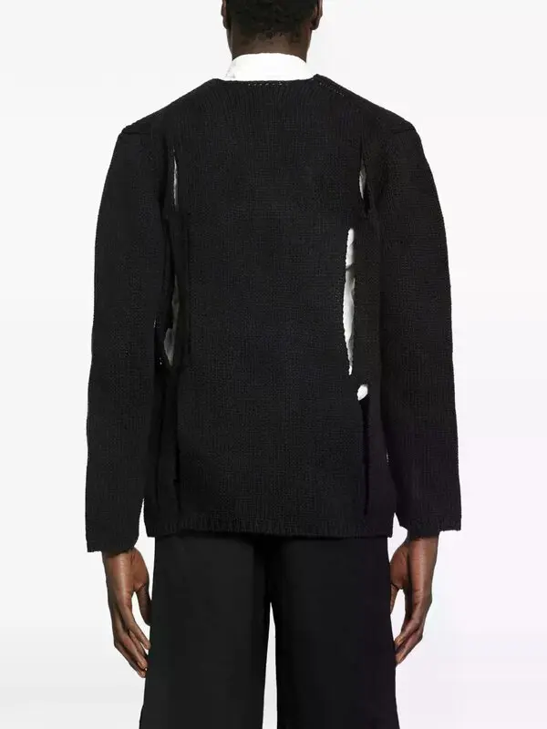 Comme Des Garçons Cut-out Knitted Sweater