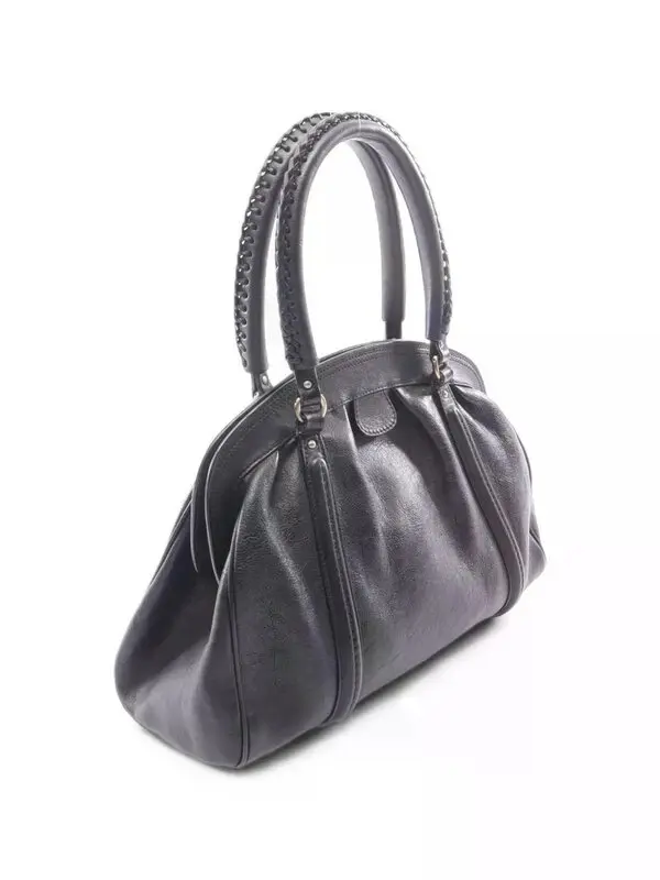 Dior 2000s Logo-detail Braided-handle Handbag