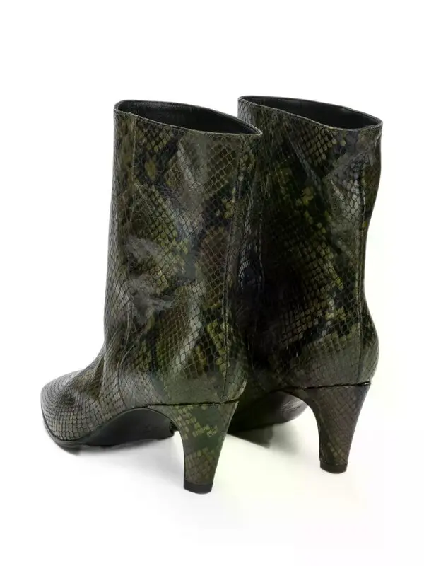 STRATEGIA SHOES Snakeskin-effect Leather Boots