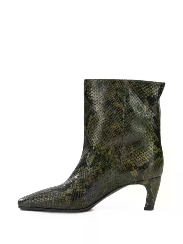 STRATEGIA SHOES Snakeskin-effect Leather Boots