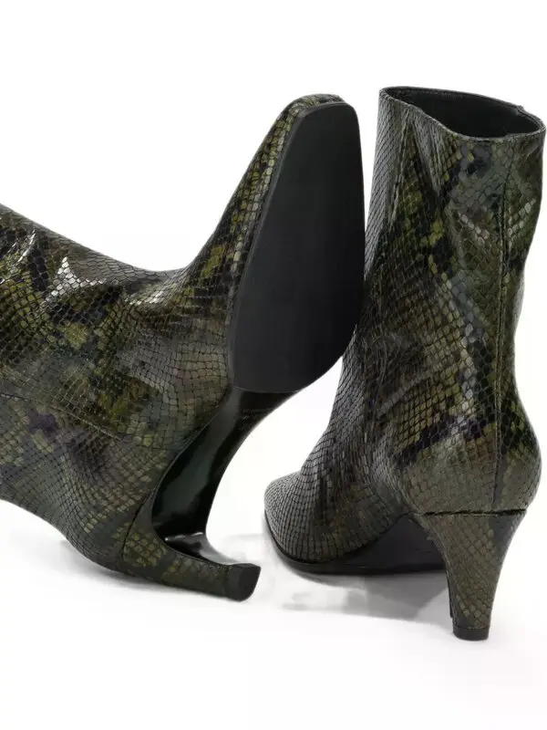 STRATEGIA SHOES Snakeskin-effect Leather Boots