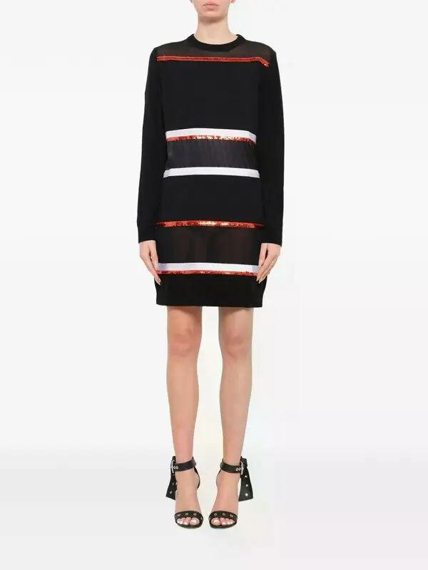 Givenchy Sequin-embellished Striped Mini Dress