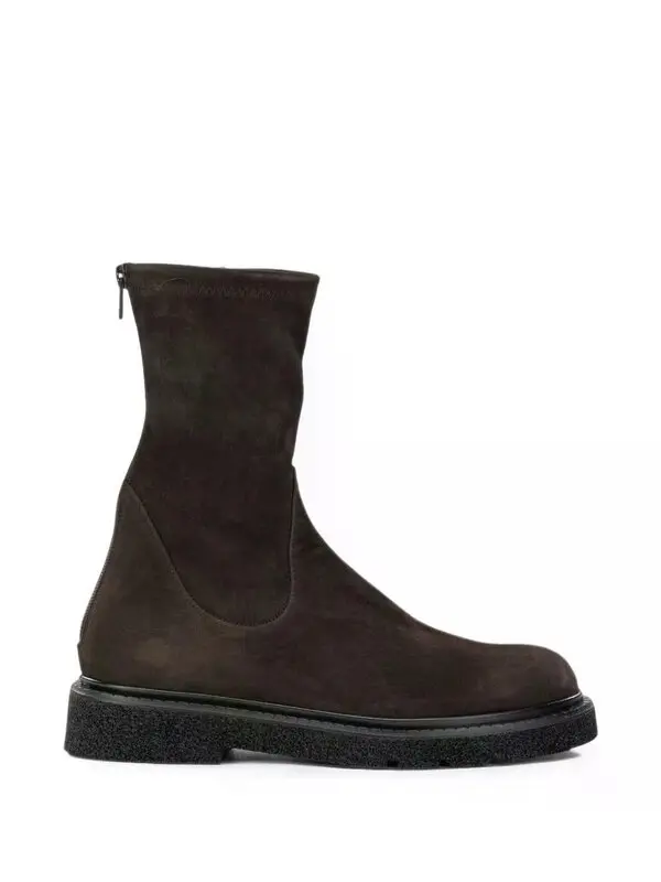 GUGLIELMO ROTTA Suede Rear-zip Ankle Boots