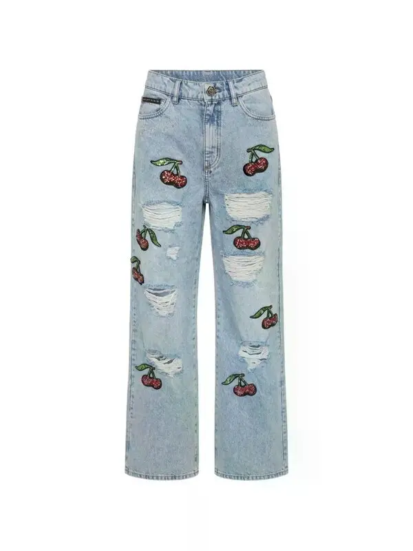Philipp Plein Skater-fit Jeans Cherrylicious