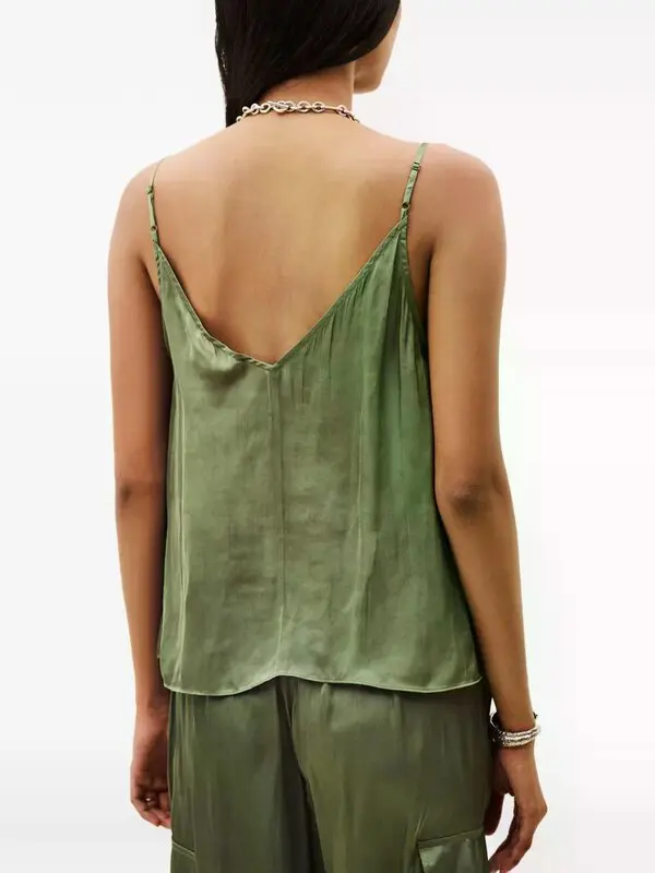 Ba&sh Clovis Ruched V-neck Sleeveless Blouse