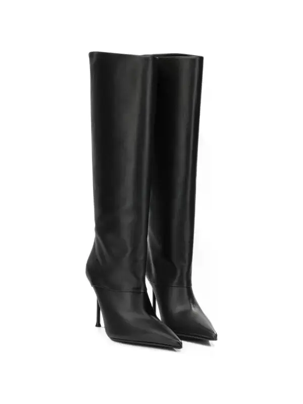SERGIO LEVANTESI Paprika Pointed-toe Leather Boots