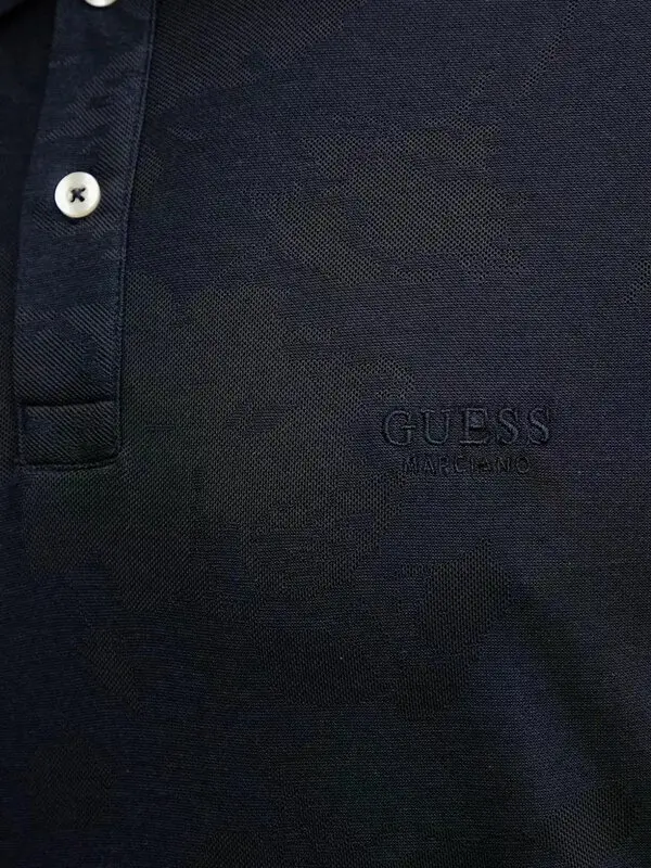 Guess Jacquard-logo Polo Shirt