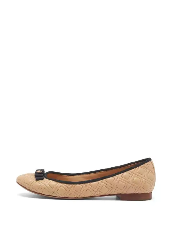 Tory Burch Marion Quilted Ballet Flats - Neutrals