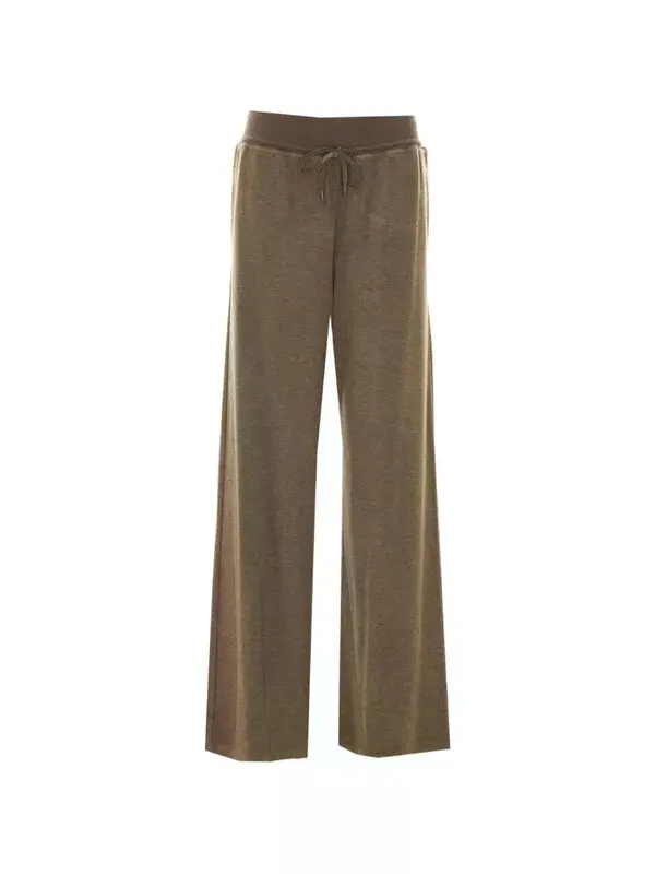 ELEH Drawstring Wide-leg Track Pants - Brown
