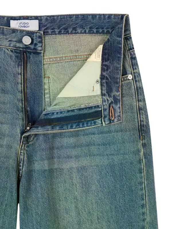 STUDIO TOMBOY Washed-denim Wide-leg Jeans