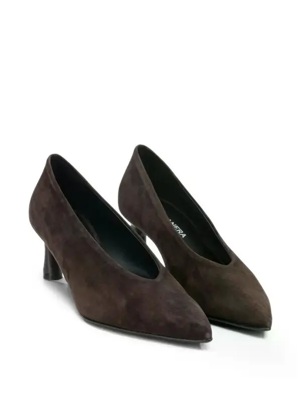 HALMANERA Pointed-toe Suede Pumps