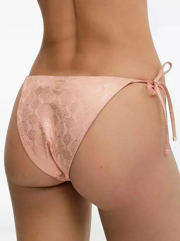 Guess Printed Logo Bikini Bottoms - Neutrals