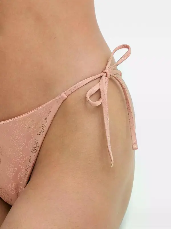 Guess Printed Logo Bikini Bottoms - Neutrals