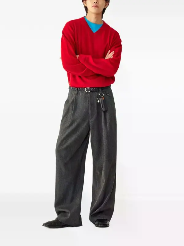 STUDIO TOMBOY Herringbone Pleated Trousers