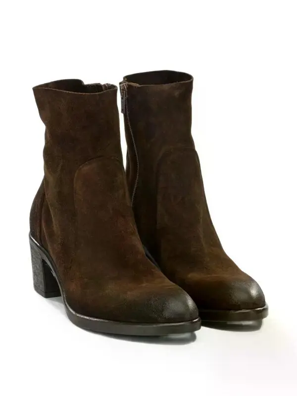 STRATEGIA SHOES Distressed-effect Suede Boots