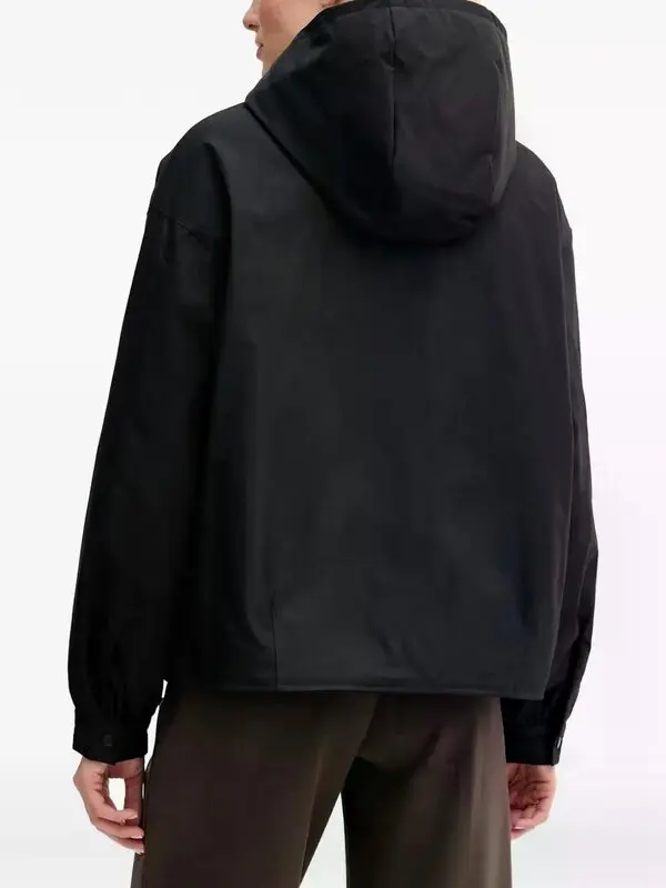 Guess Logo-plaque Hooded Jacket
