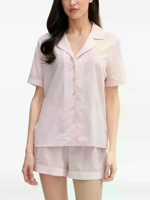 Guess Short-sleeve Button-down Pajama Set