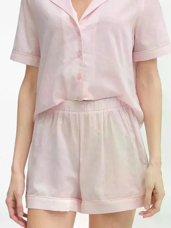 Guess Short-sleeve Button-down Pajama Set