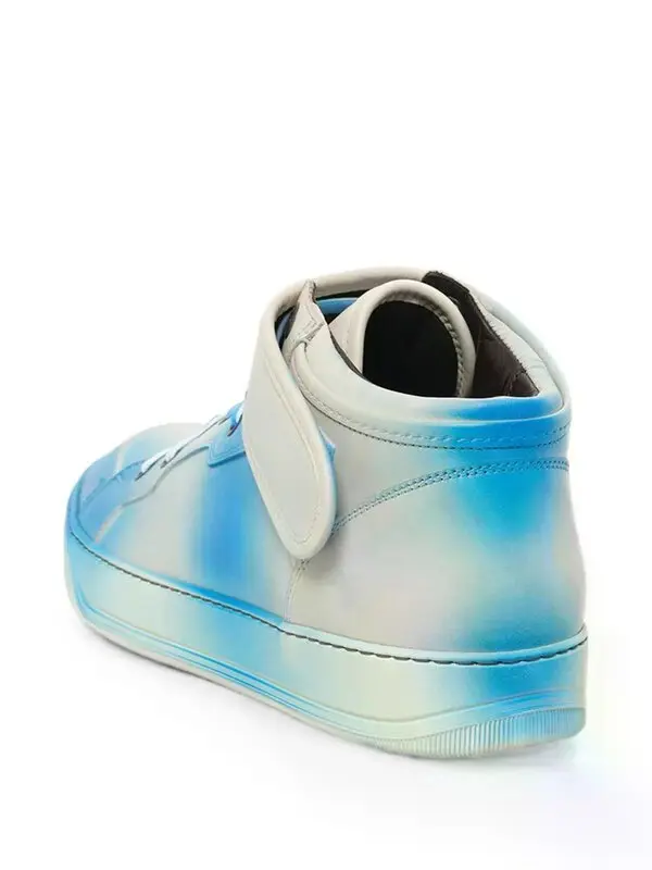 LANVIN Midtop Touch-strap Lace-up Sneakers