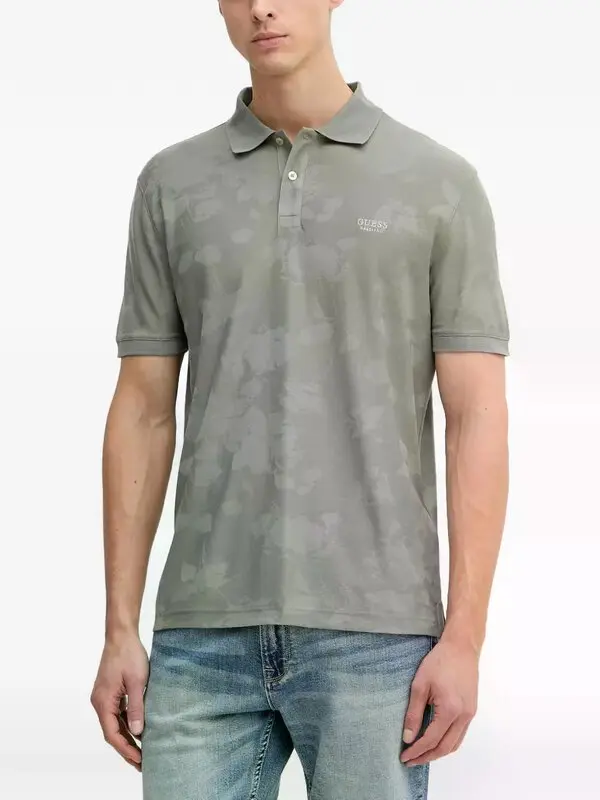 Guess Floral-print Polo Shirt