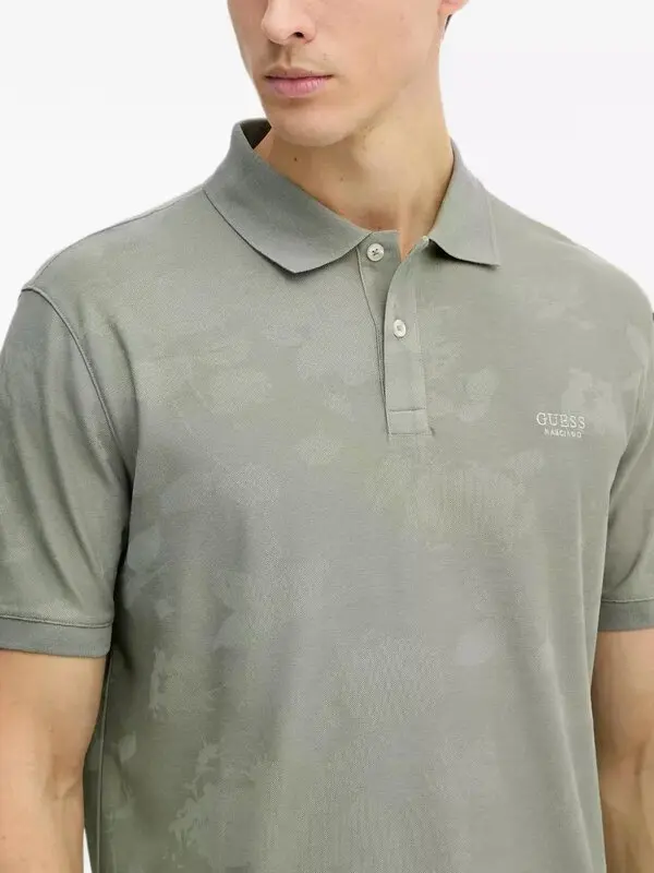 Guess Floral-print Polo Shirt