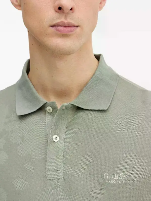 Guess Floral-print Polo Shirt