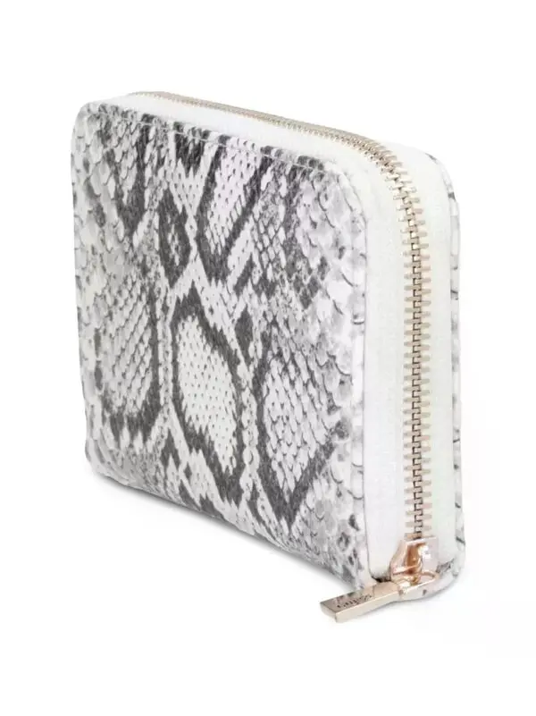 Guess Bianca Snake-effect Logo-plaque Wallet