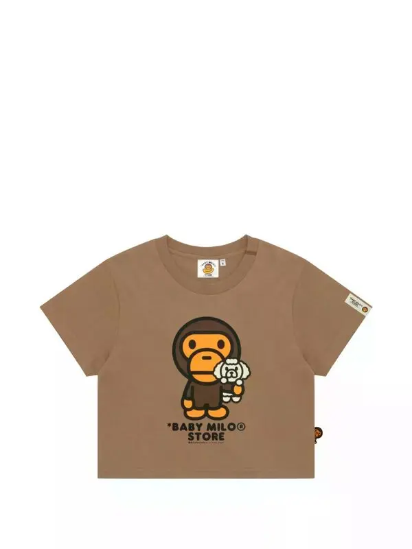 A BATHING APE Baby Milo Graphic-print Cropped T-shirt