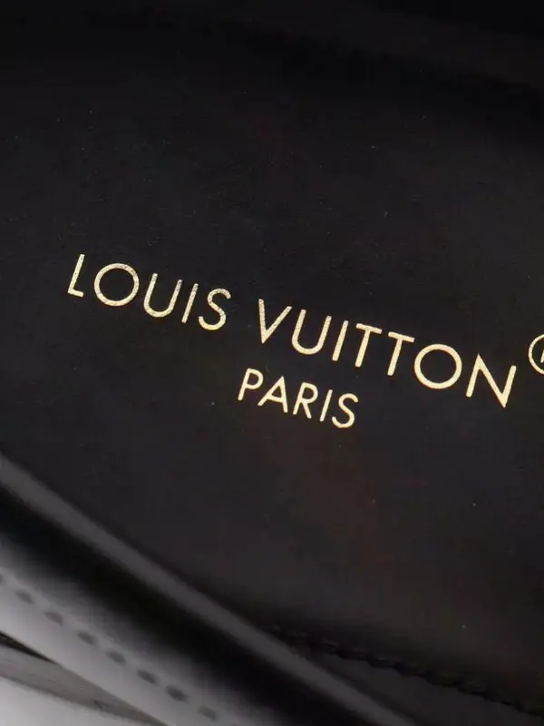LOUIS VUITTON Stud-embellished Leather Loafers